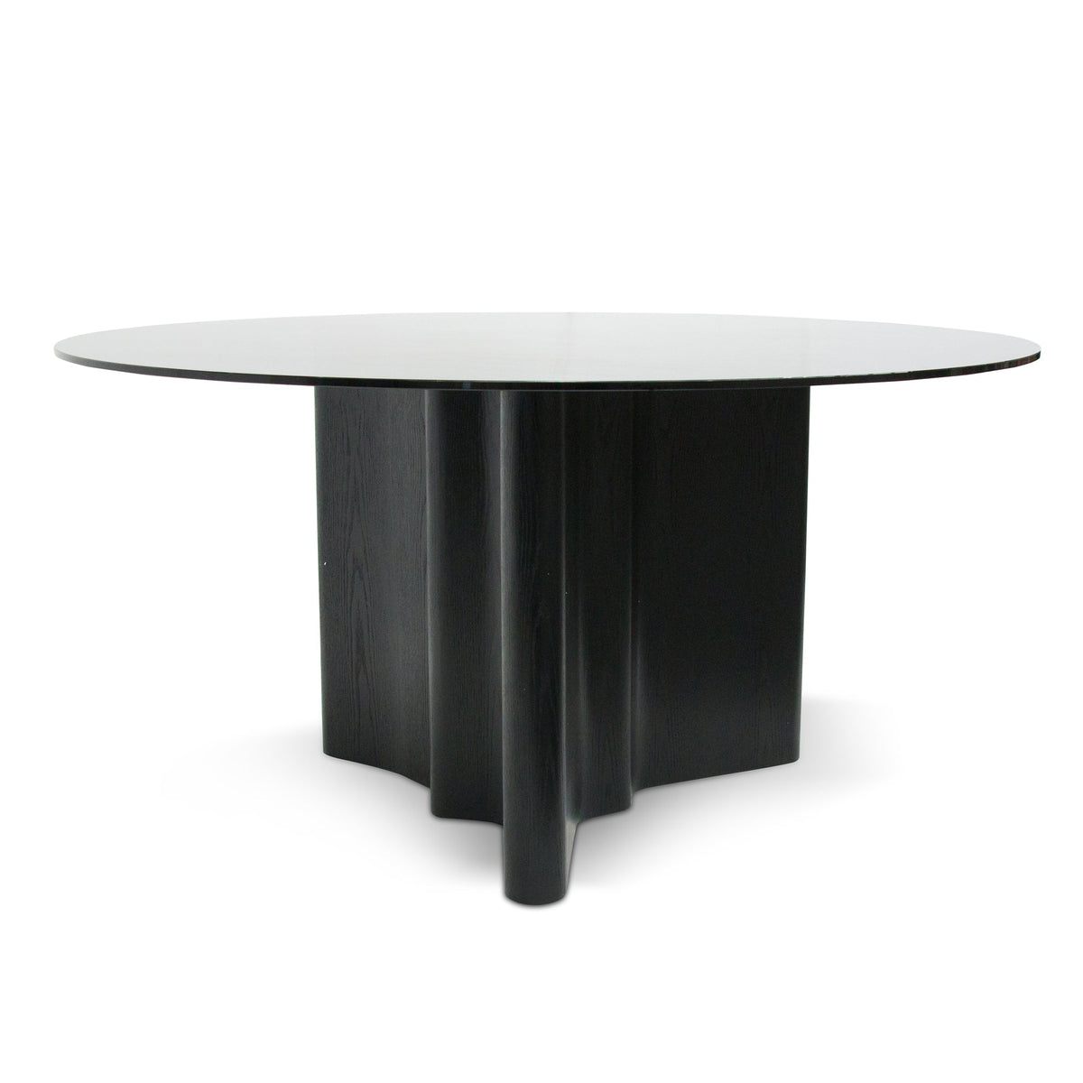 Blake 1.5m Round Glass Dining Table - Black