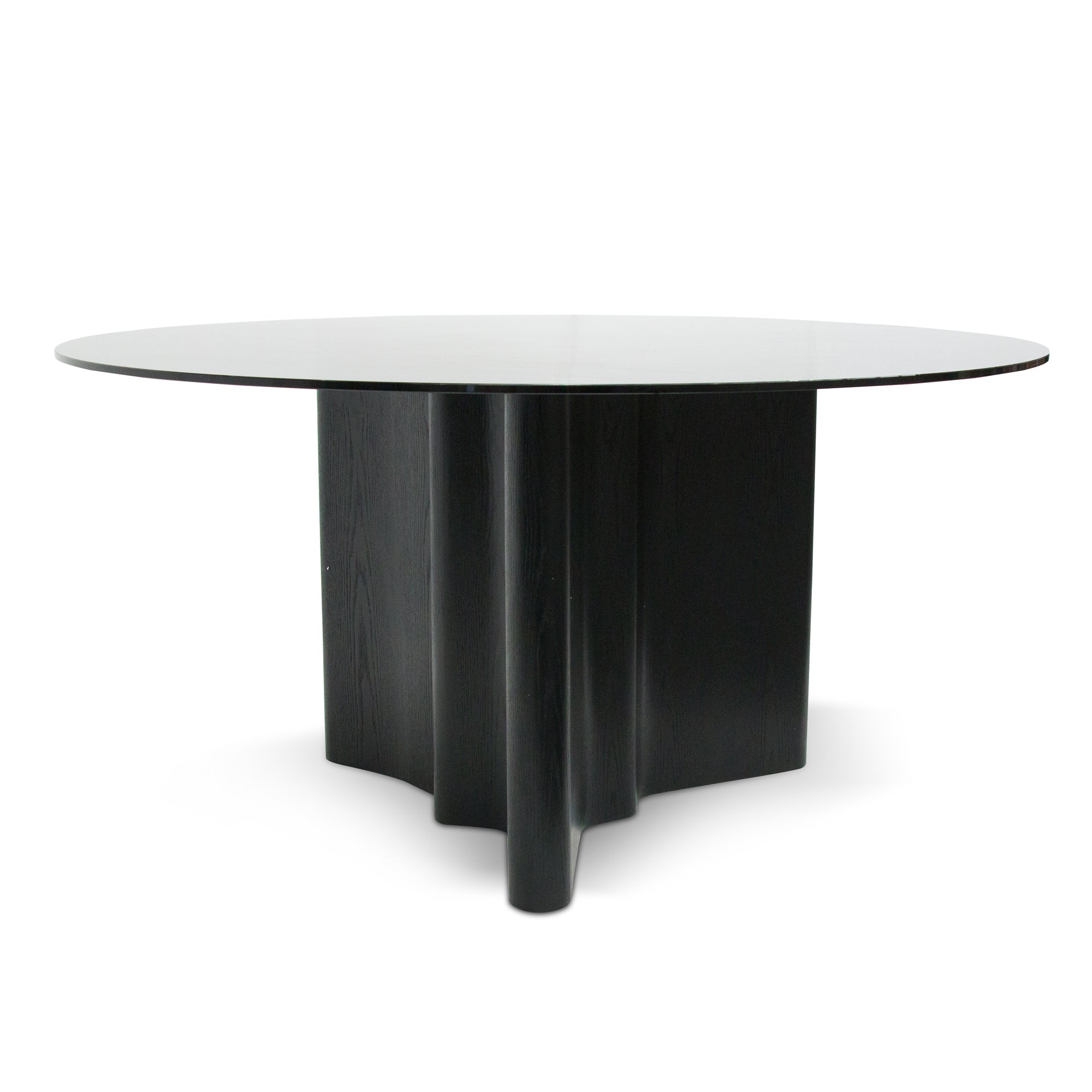 Blake 1.5m Round Glass Dining Table - Black
