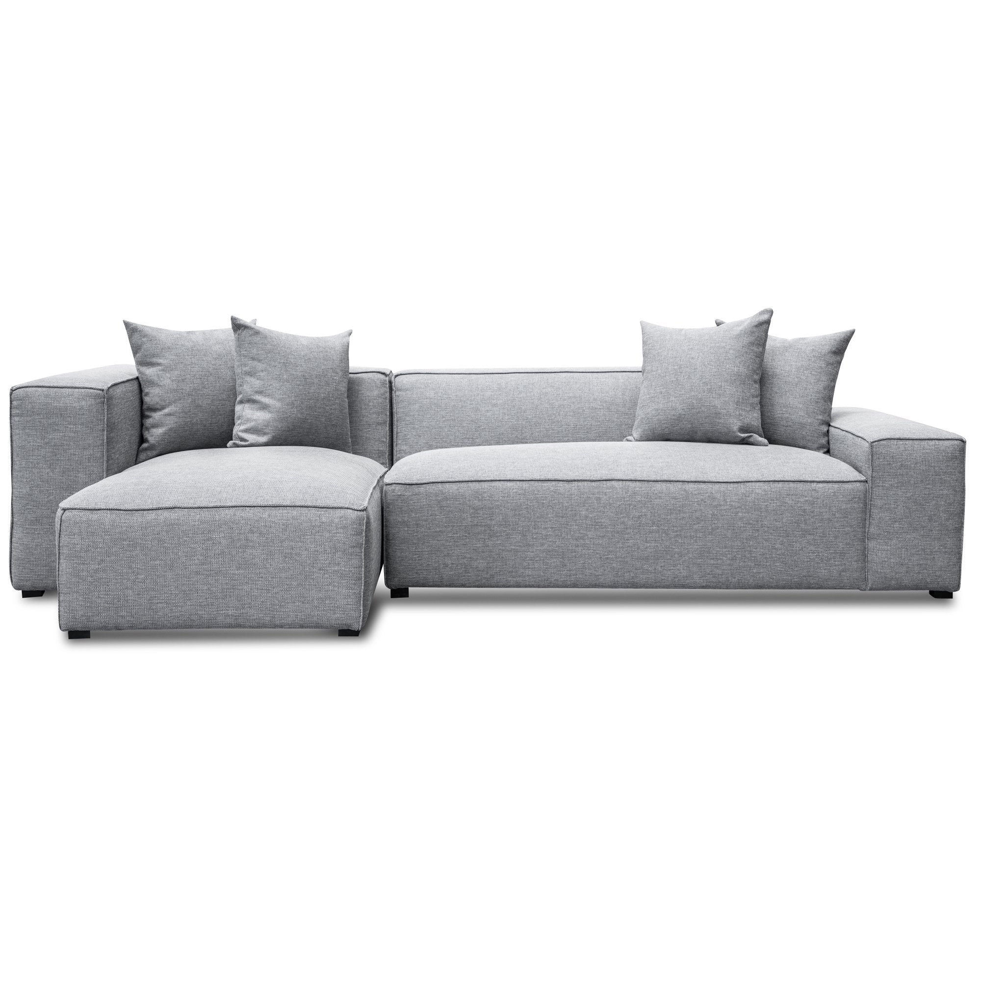 Charles 3S Left Chaise Sofa - Coin Grey