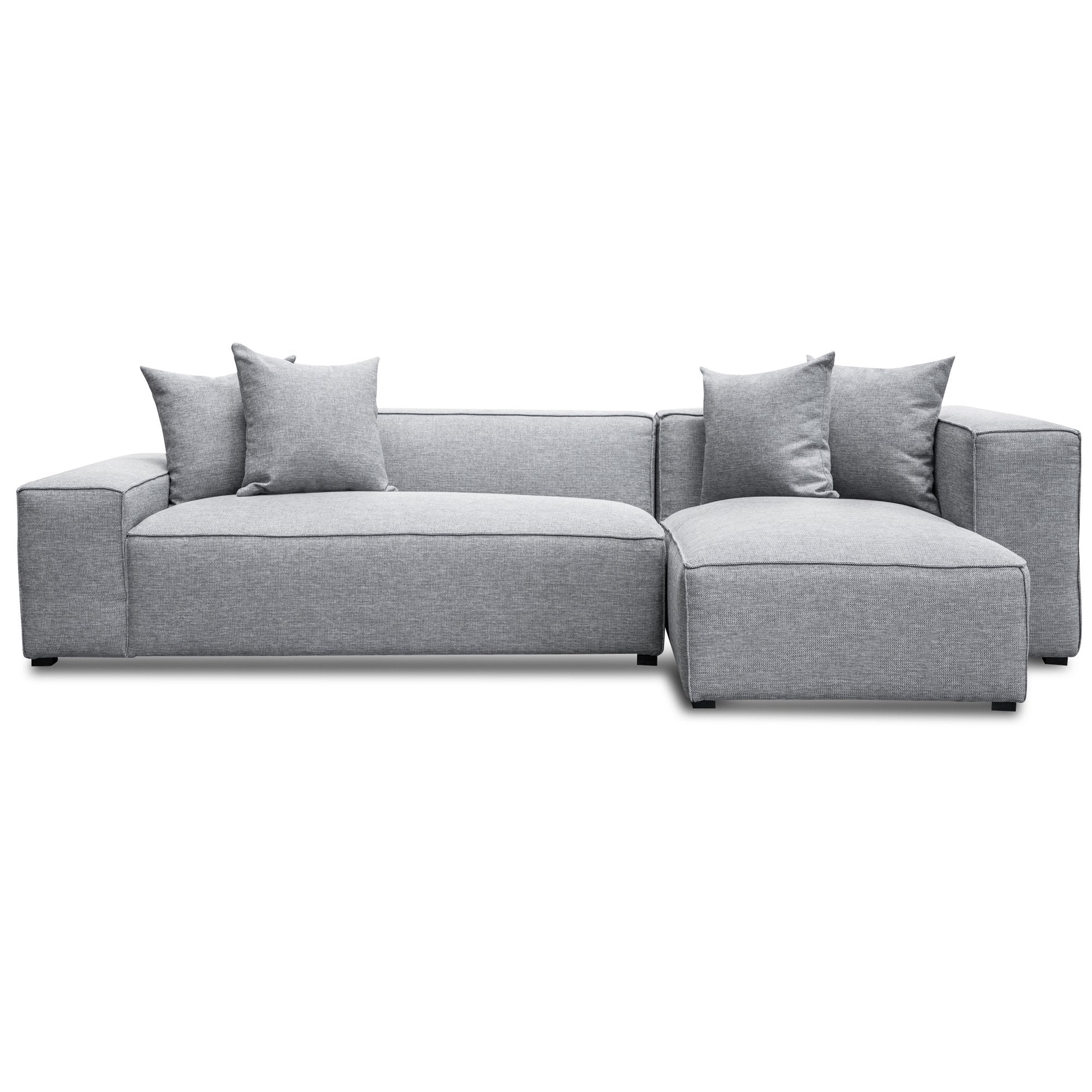 Charles 3S Right Chaise Sofa - Coin Grey