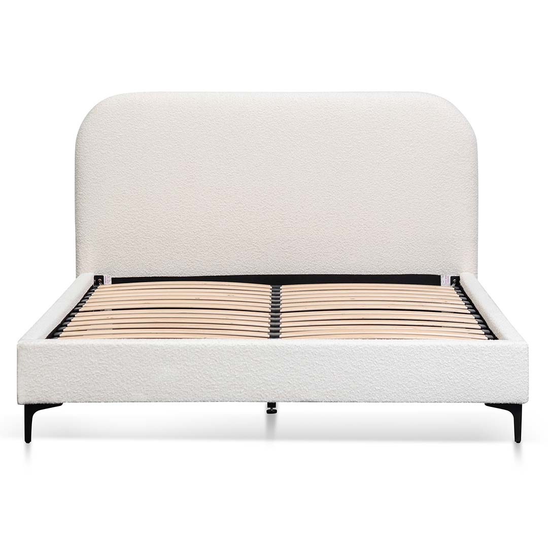 Harper King Bed Frame - Cream Boucle