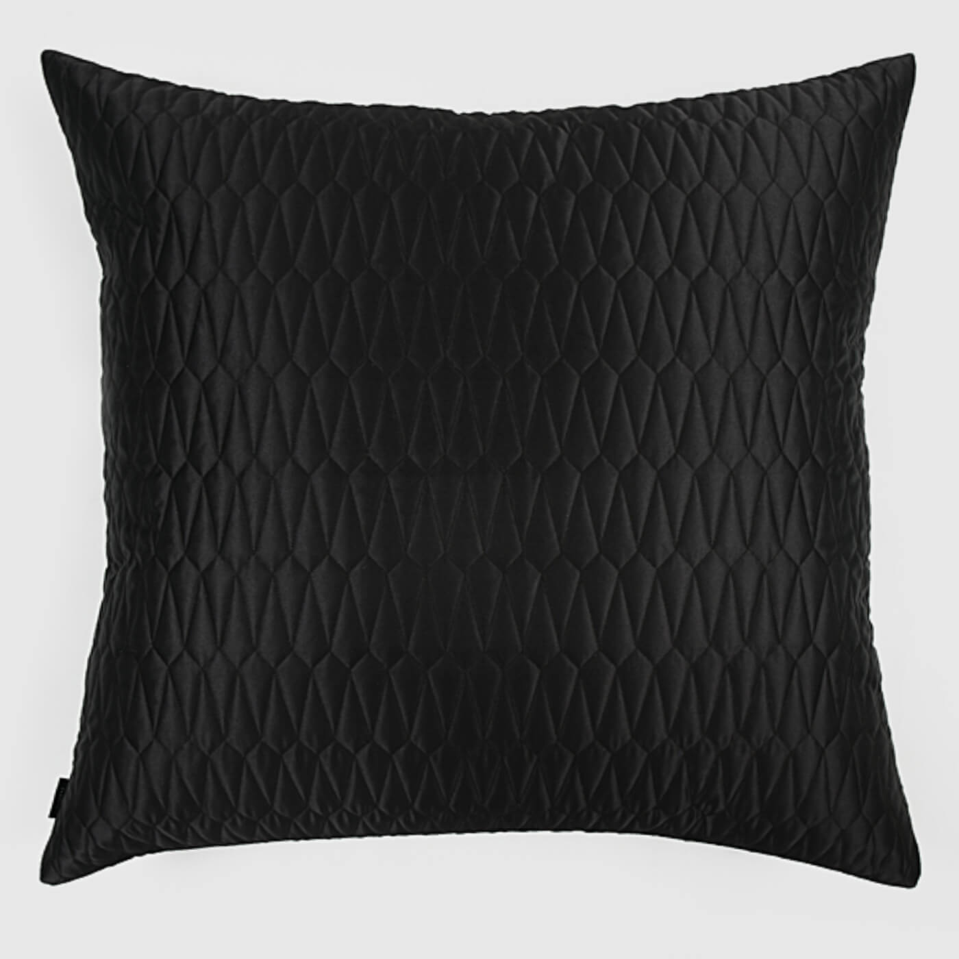 Monaco Quilted Black Pillow Cover
