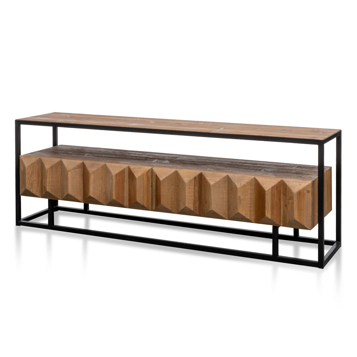 Natalie TV Entertainment Unit - Natural with Black Frame