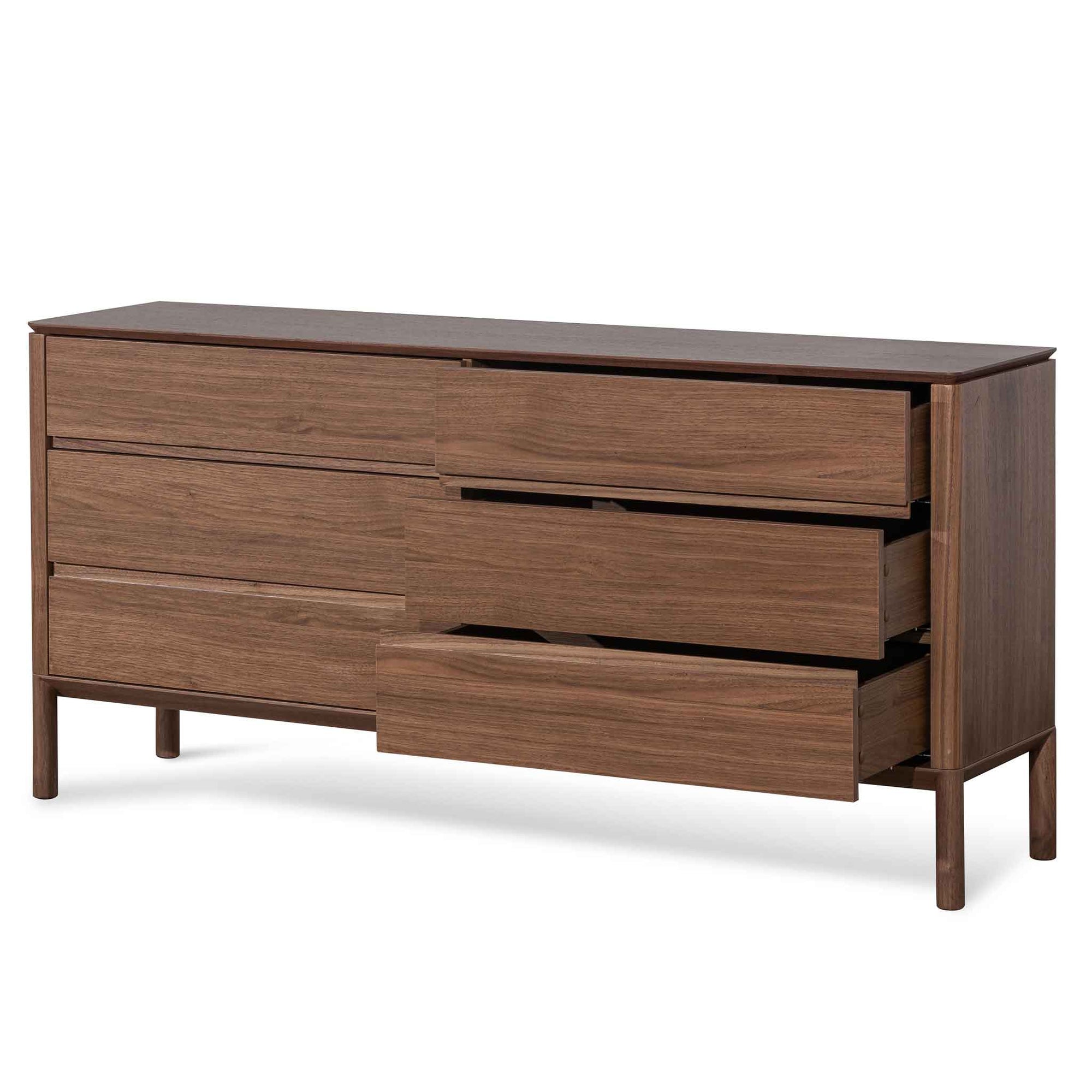 Owen 6 Drawers Wooden Chest - Walnut