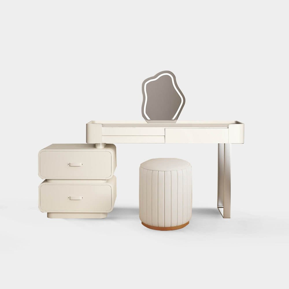 Sophia Makeup Vanity Set With Cloud LED Lighted Mirror