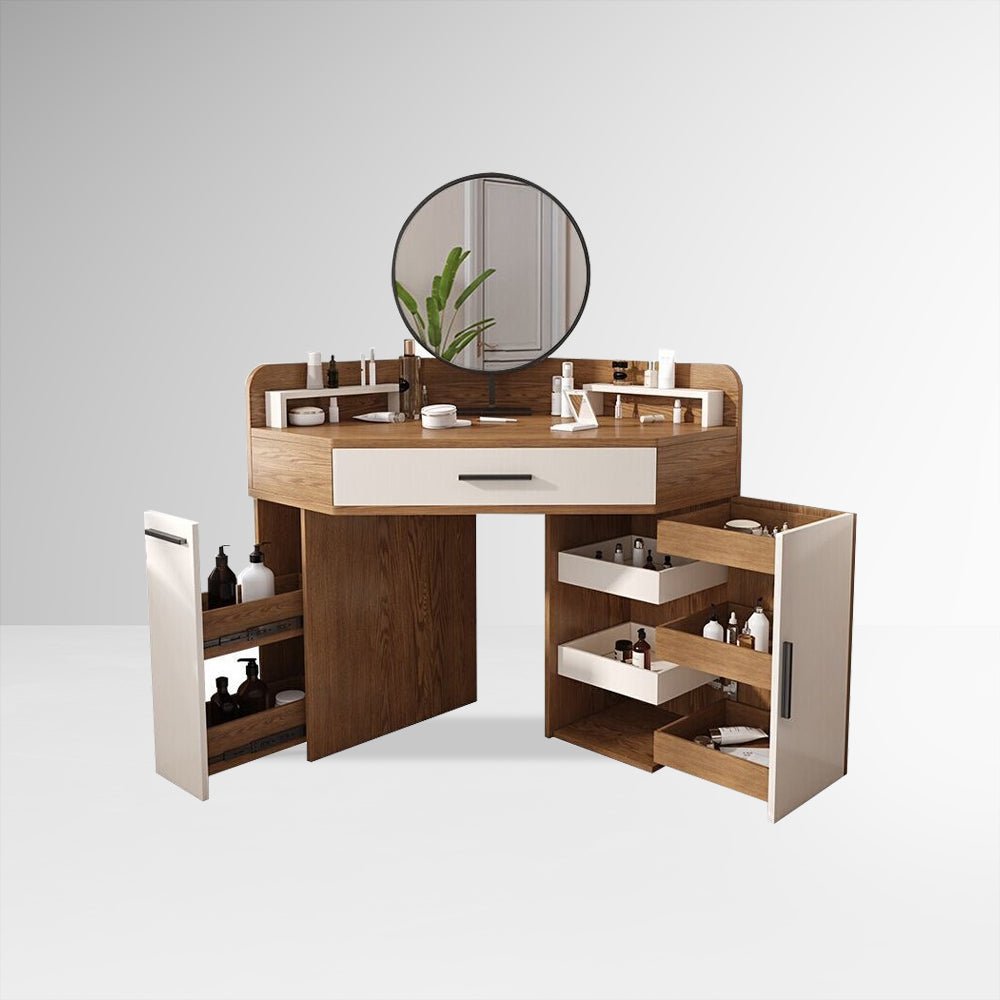 Vienna Walnut Corner Vanity