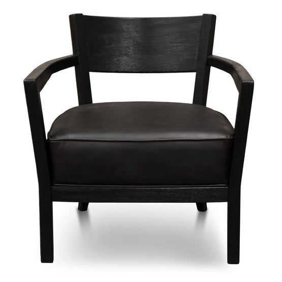 Wesley Leather Armchair - Full Black